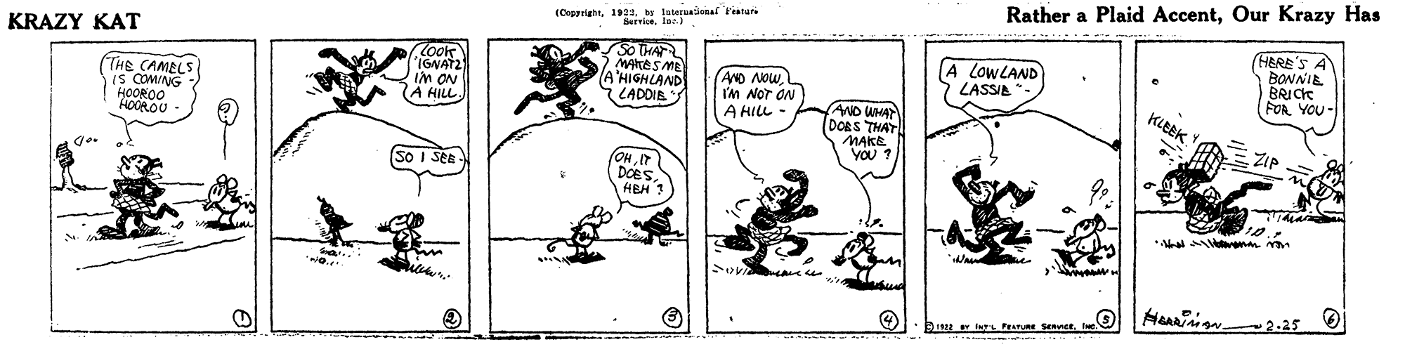 Krazy Kat Comic Strip 1922-02-25 | Comics Kingdom