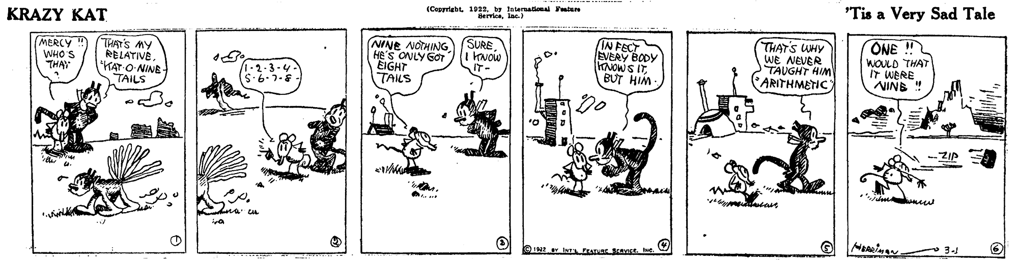 Krazy Kat Comic Strip 1922-03-01 | Comics Kingdom