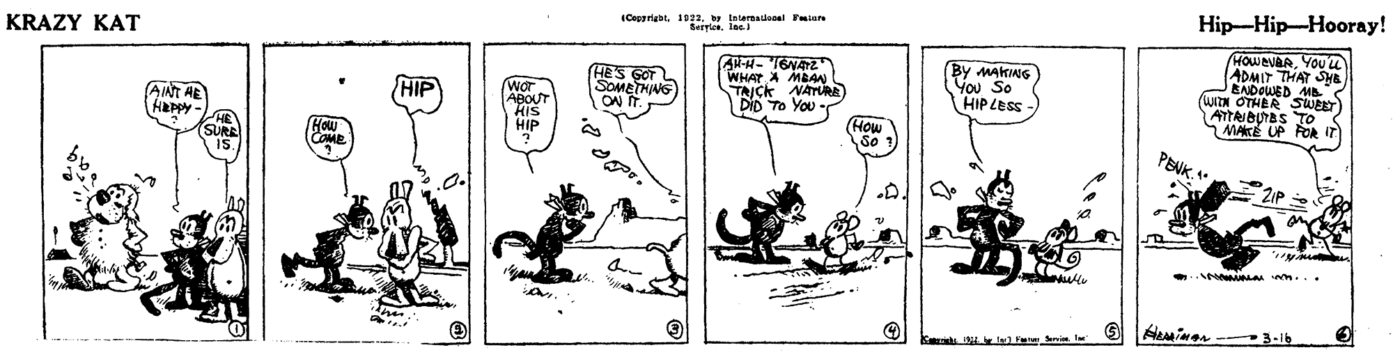 Krazy Kat Comic Strip 1922-03-16 | Comics Kingdom