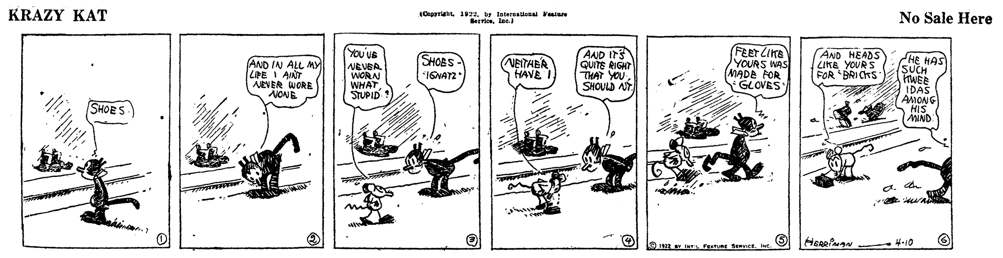 Krazy Kat Comic Strip 1922-04-10 | Comics Kingdom