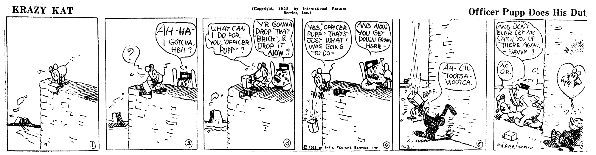 Krazy Kat Comic Strip 1922-07-03 | Comics Kingdom