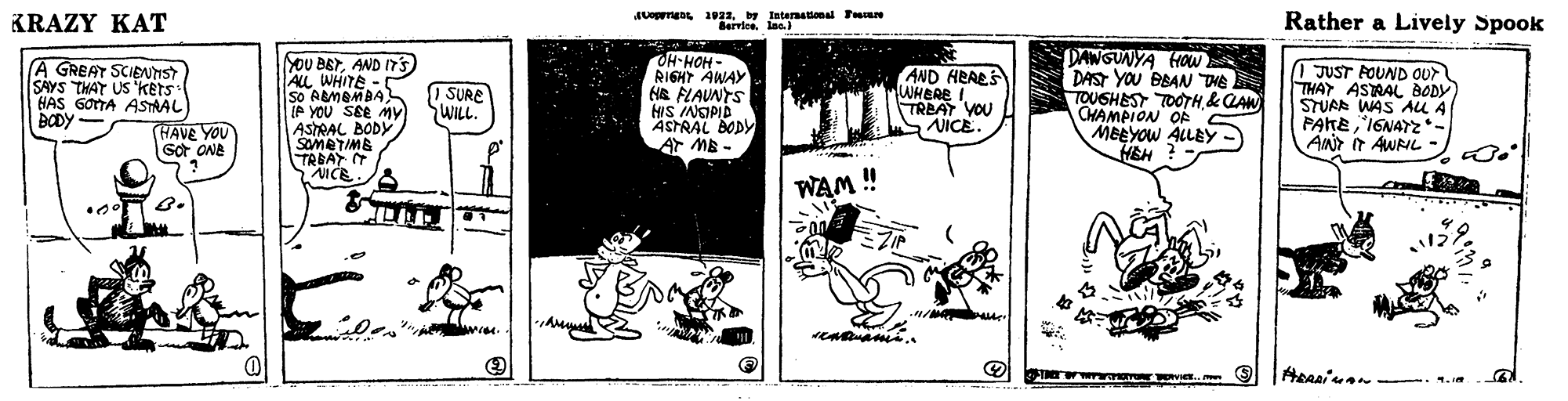 Krazy Kat Comic Strip 1922-07-17 | Comics Kingdom