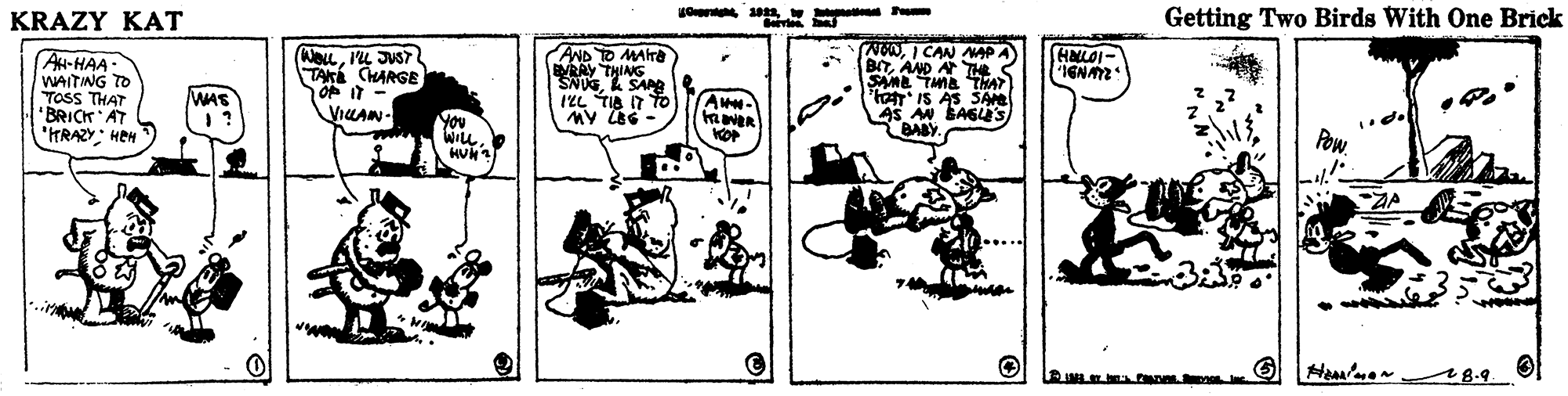 Krazy Kat Comic Strip 1922-08-09 | Comics Kingdom