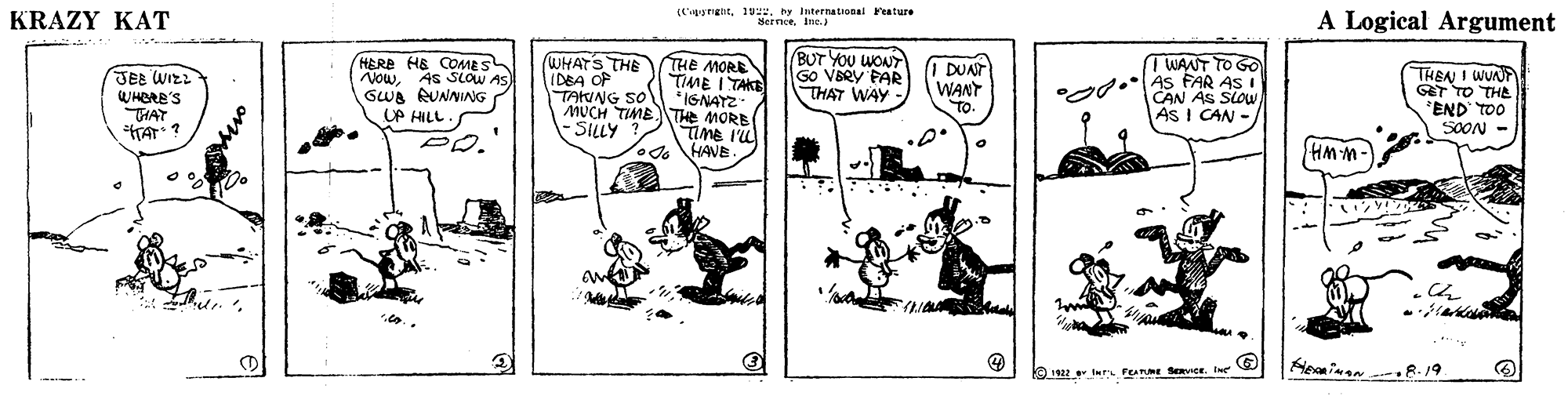 Krazy Kat Comic Strip 1922-08-19 | Comics Kingdom