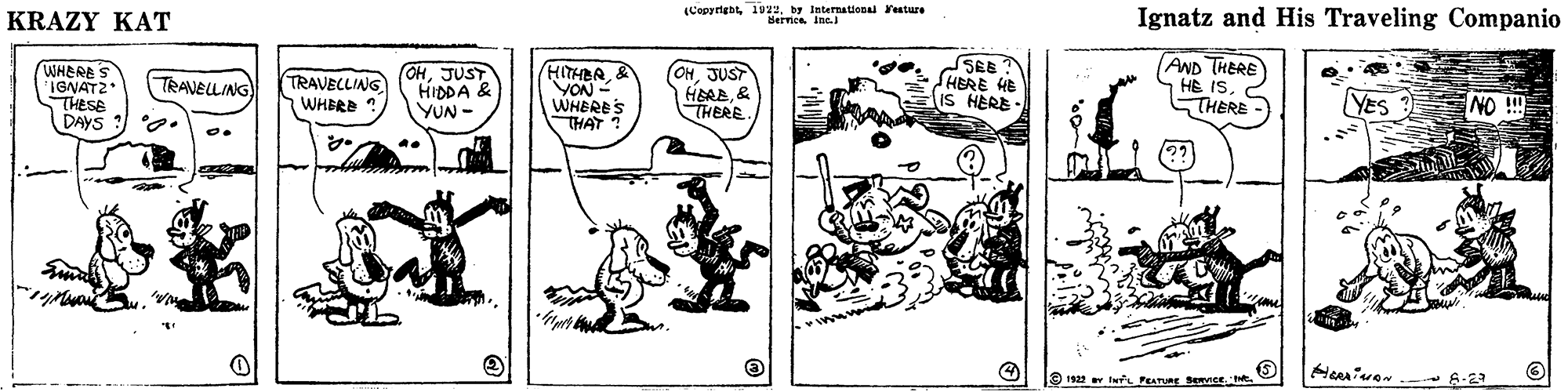 Krazy Kat Comic Strip 1922-08-29 | Comics Kingdom