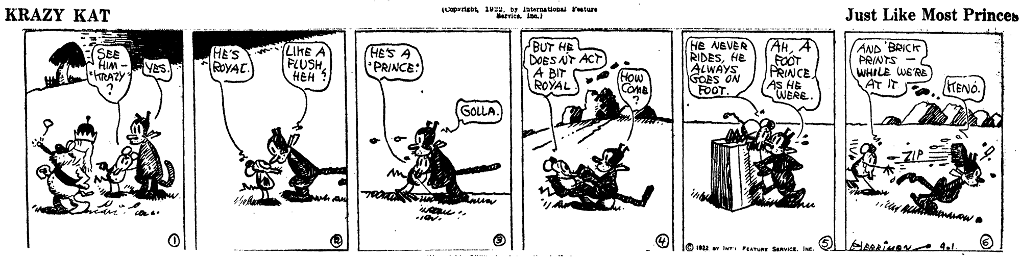 Krazy Kat Comic Strip 1922-09-01 | Comics Kingdom