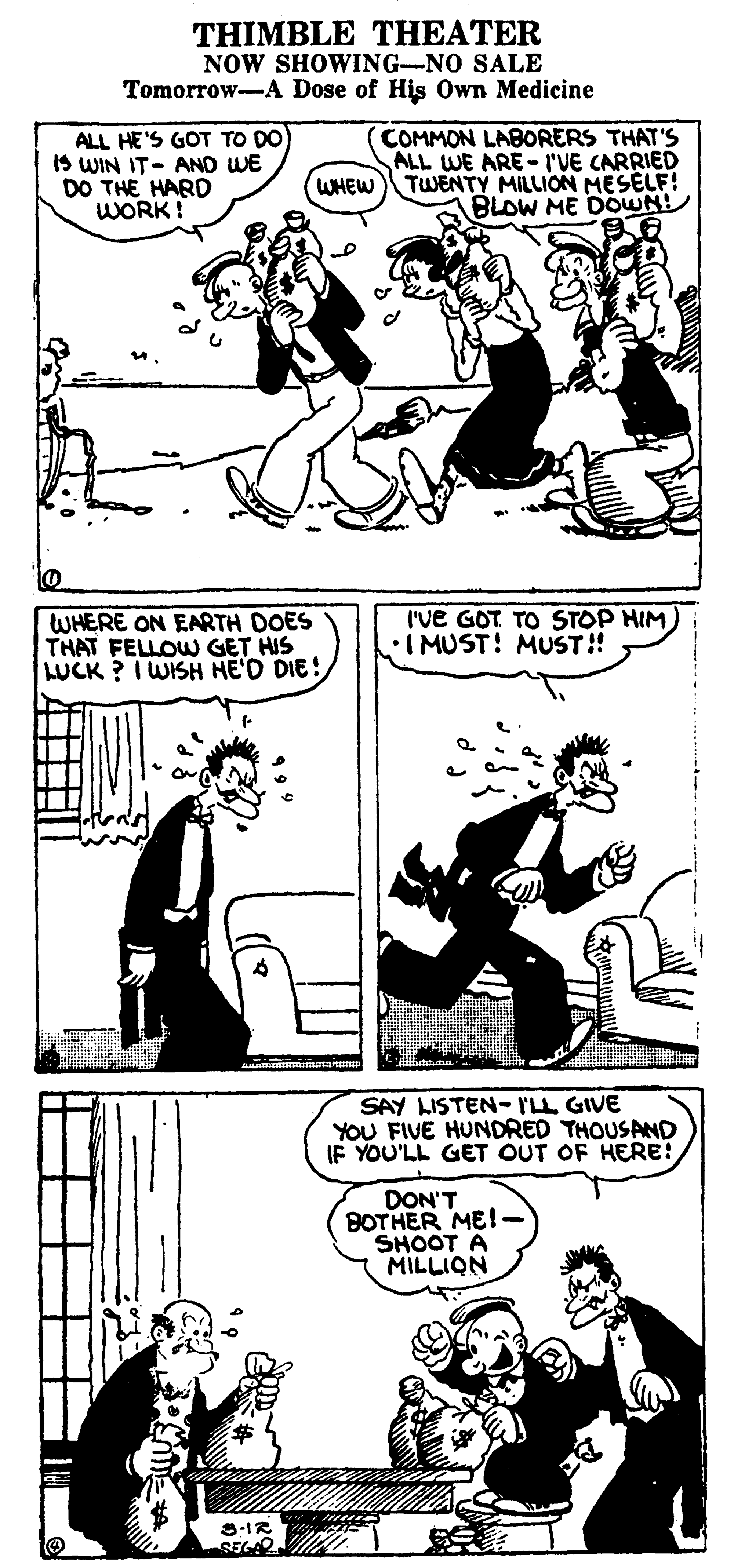 Thimble Theater Comic Strip 1929-03-12 | Comics Kingdom