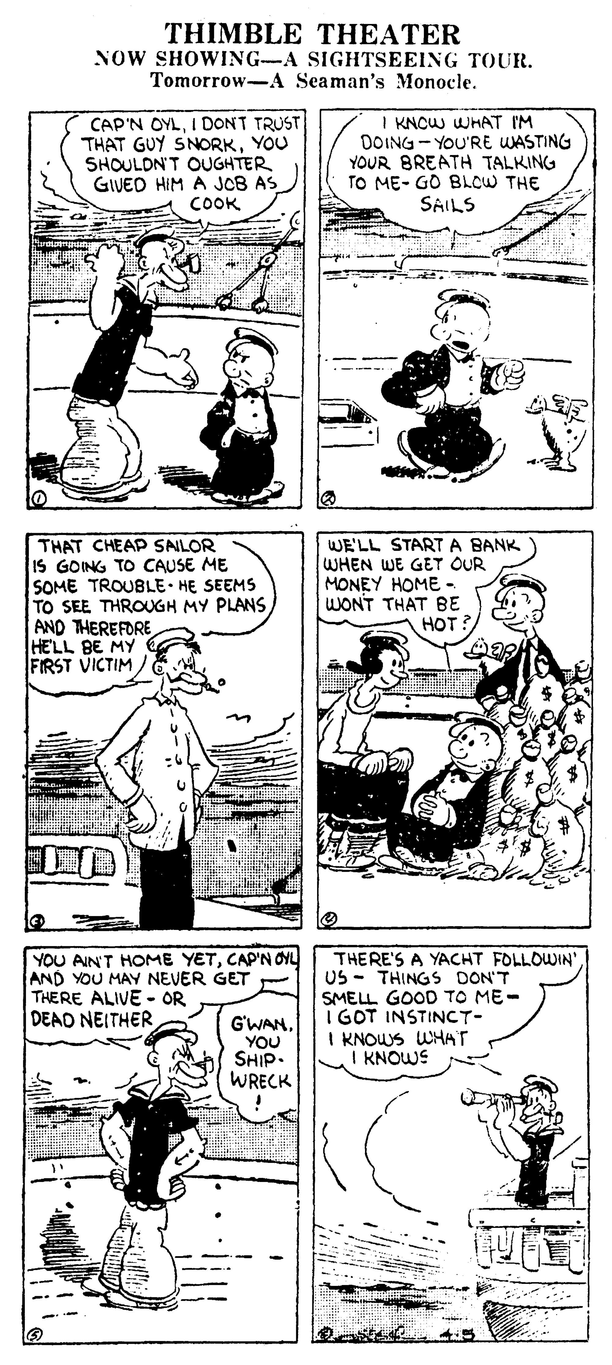 Thimble Theater Comic Strip 1929-04-05 | Comics Kingdom
