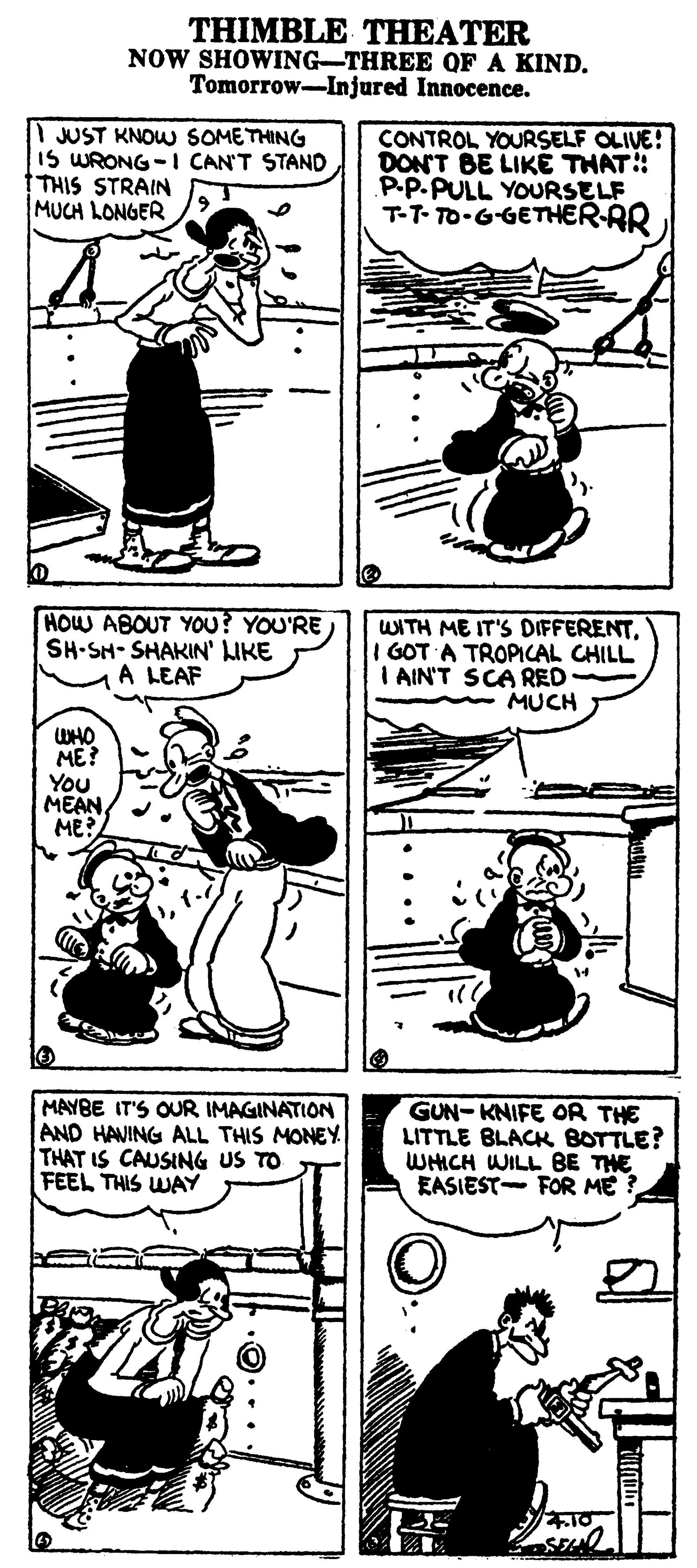 Thimble Theater Comic Strip 1929-04-10 | Comics Kingdom