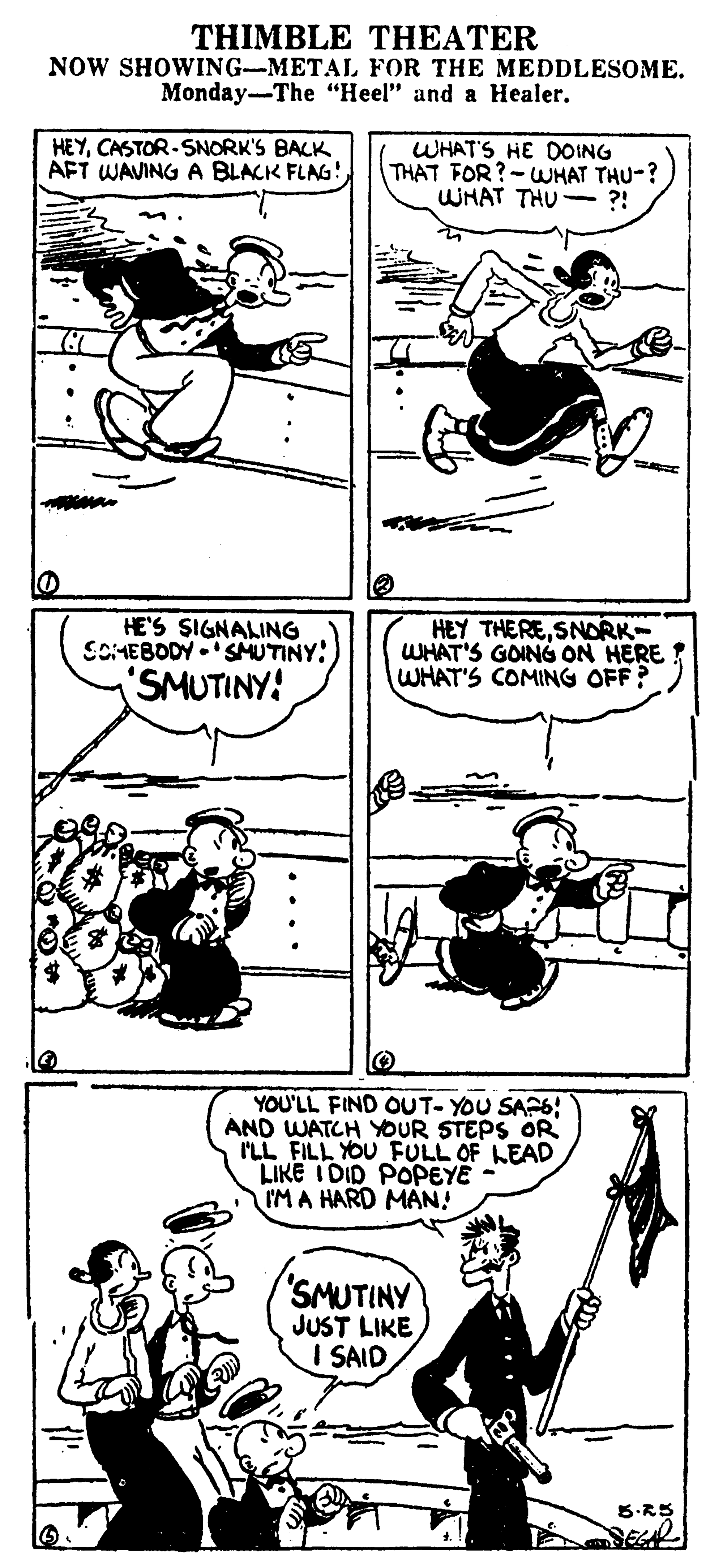 Thimble Theater Comic Strip 1929-05-25 | Comics Kingdom