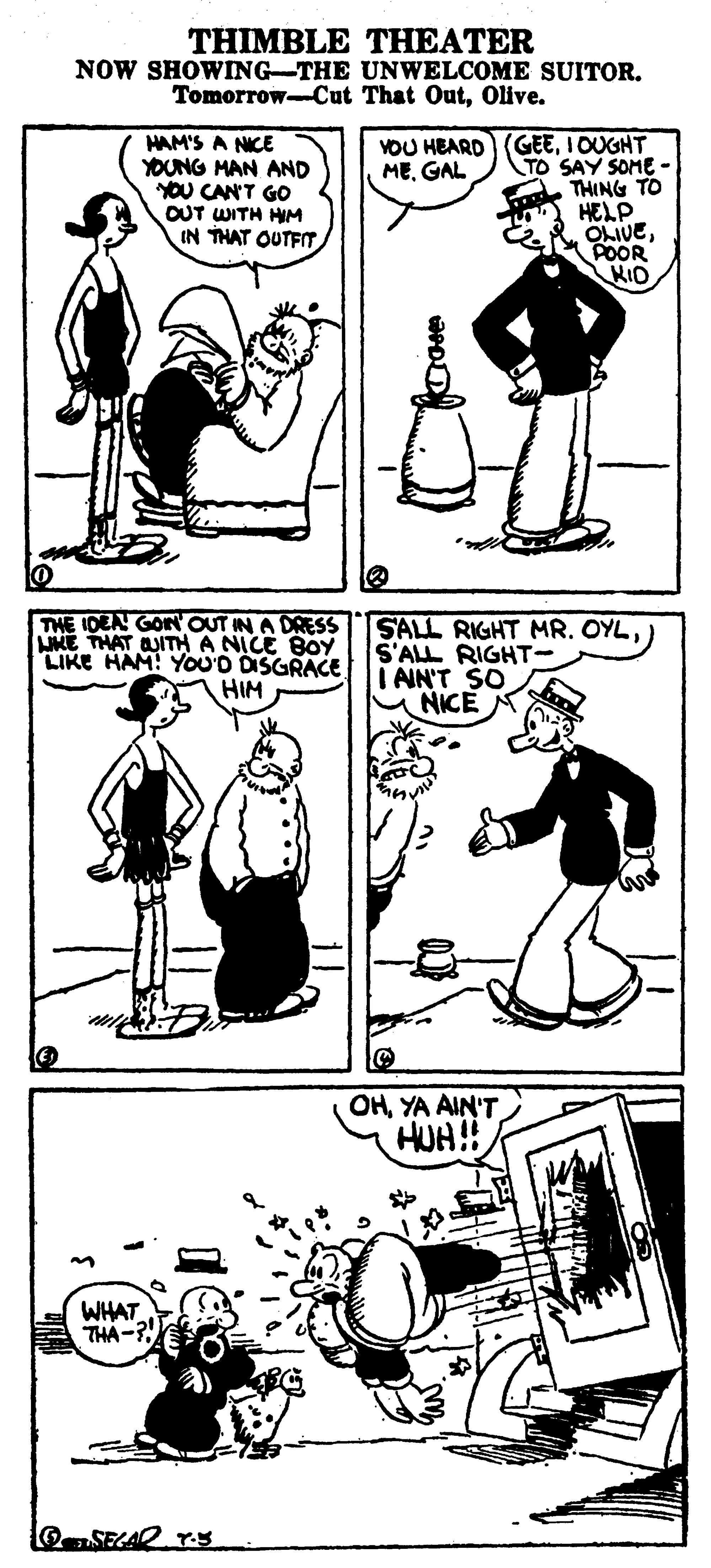 Thimble Theater Comic Strip 1929-07-05 | Comics Kingdom