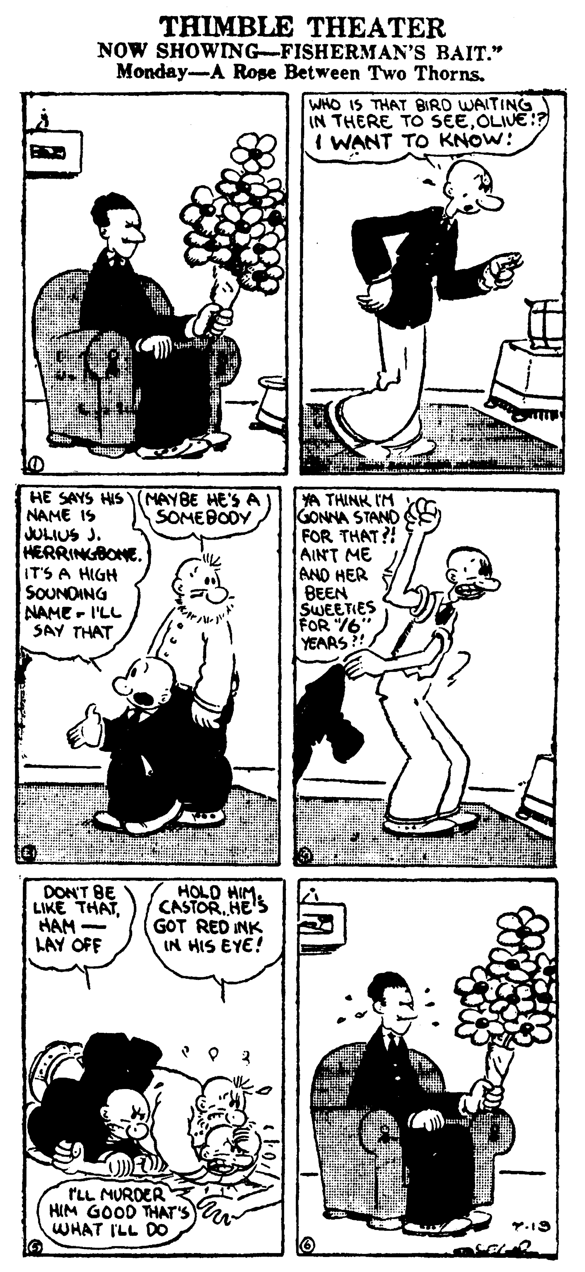 Thimble Theater Comic Strip 1929-07-13 | Comics Kingdom
