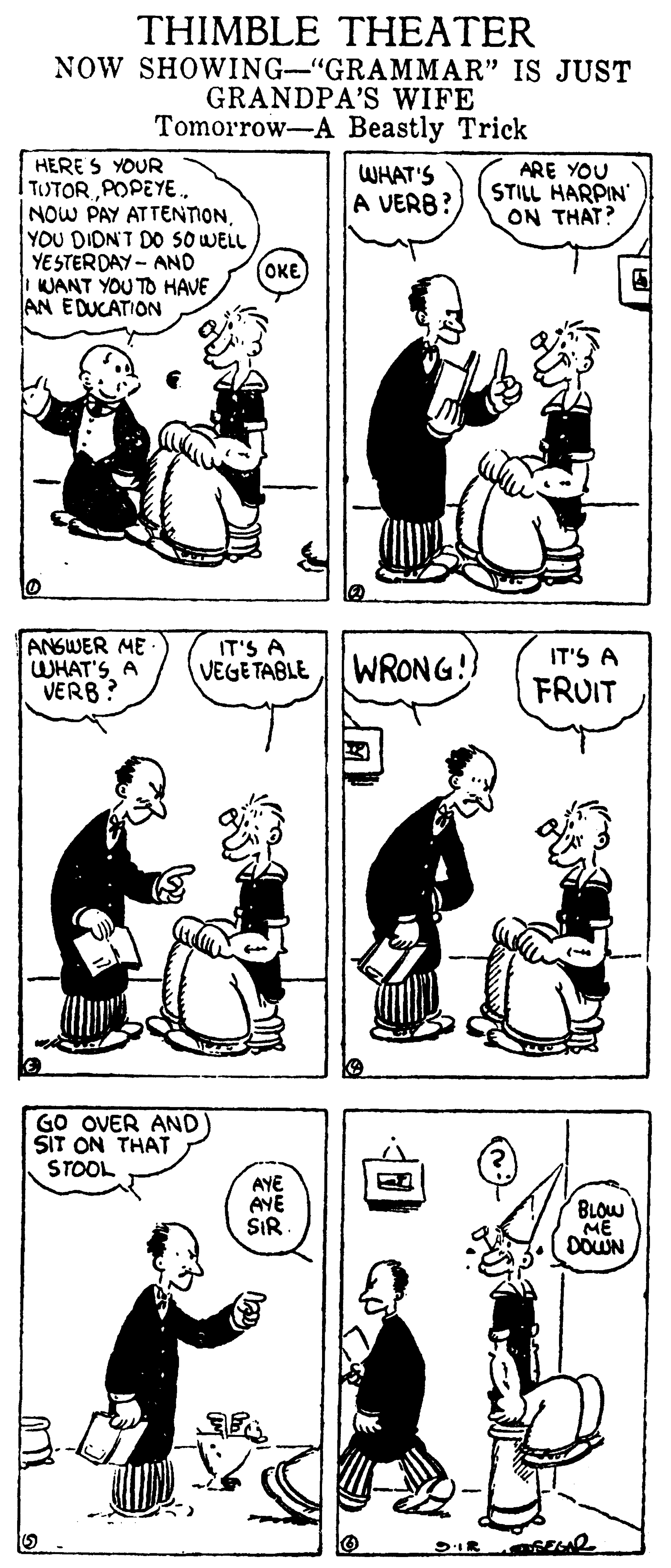 Thimble Theater Comic Strip 1929-09-12 | Comics Kingdom