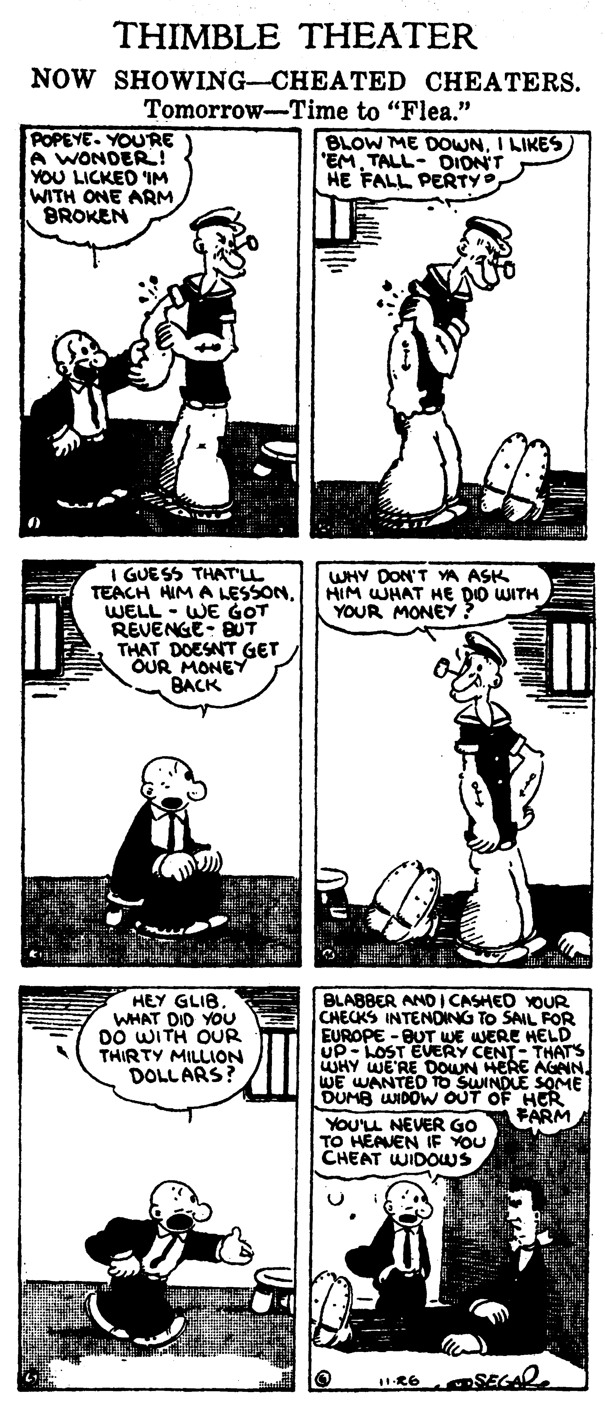 Thimble Theater Comic Strip 1929-11-26 | Comics Kingdom