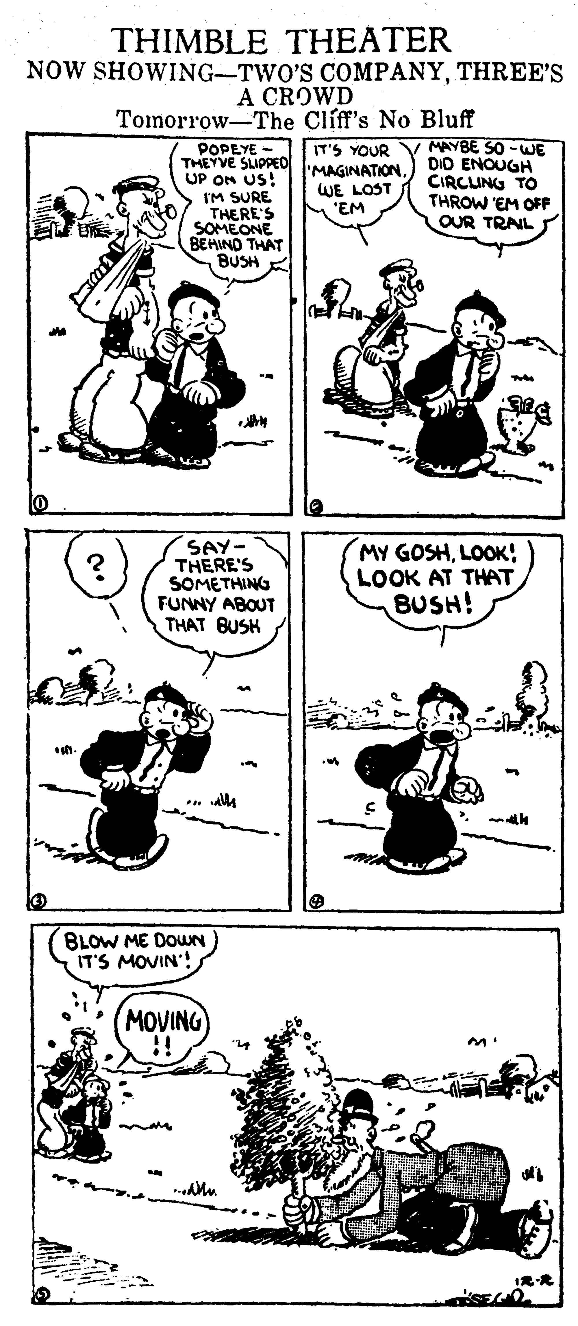 Thimble Theater Comic Strip 1929-12-02 | Comics Kingdom