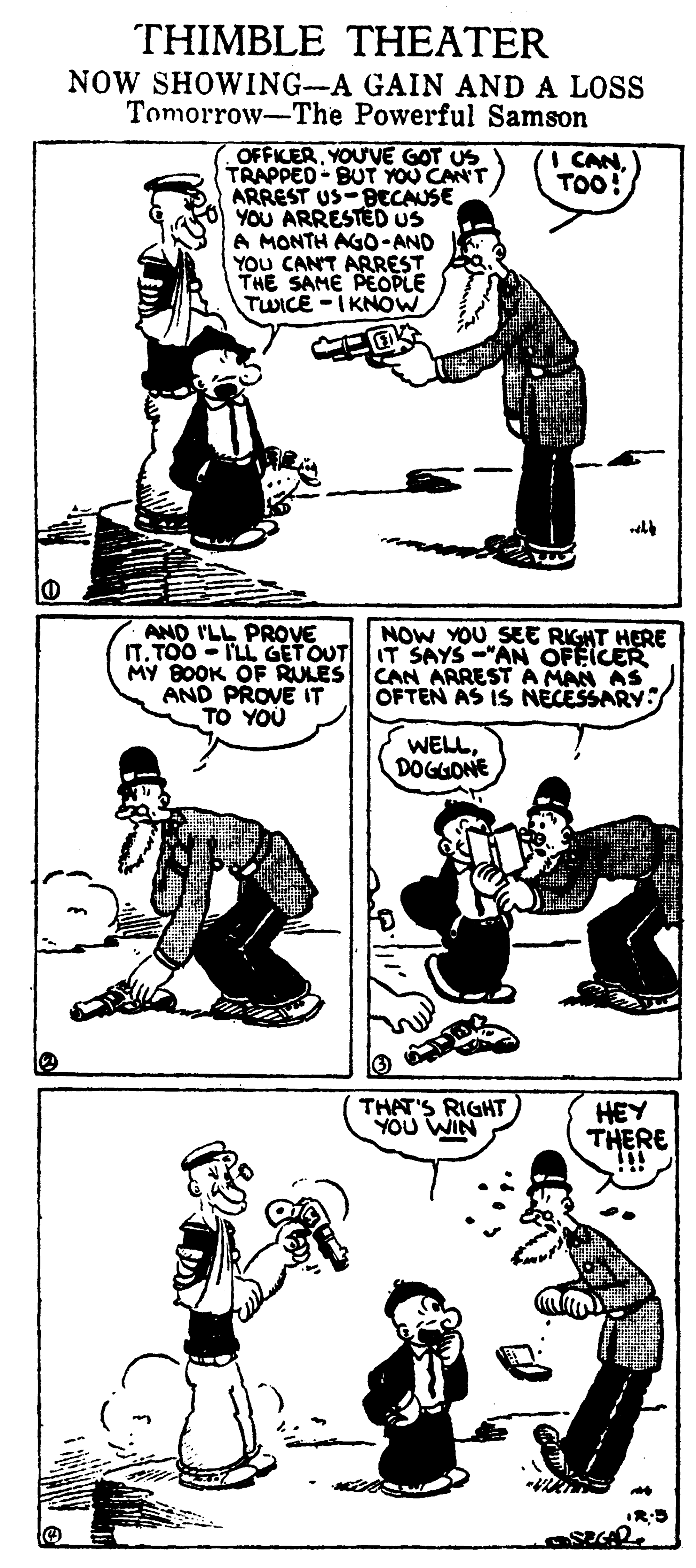Thimble Theater Comic Strip 1929-12-05 | Comics Kingdom