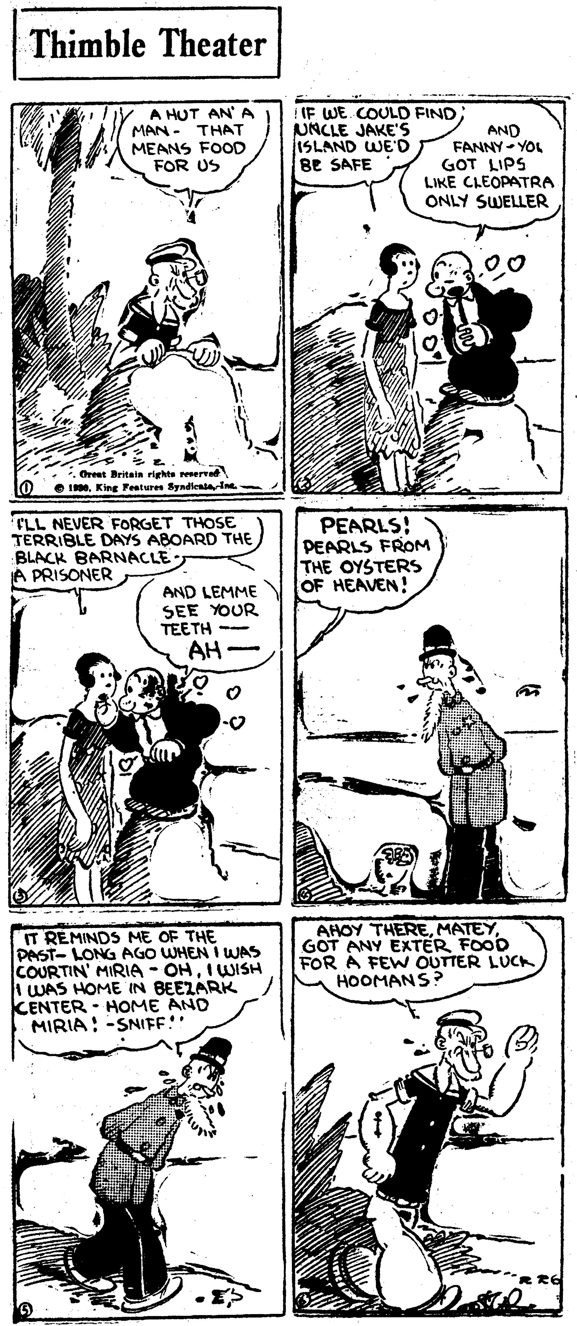 Thimble Theater Comic Strip 1930-02-26 | Comics Kingdom