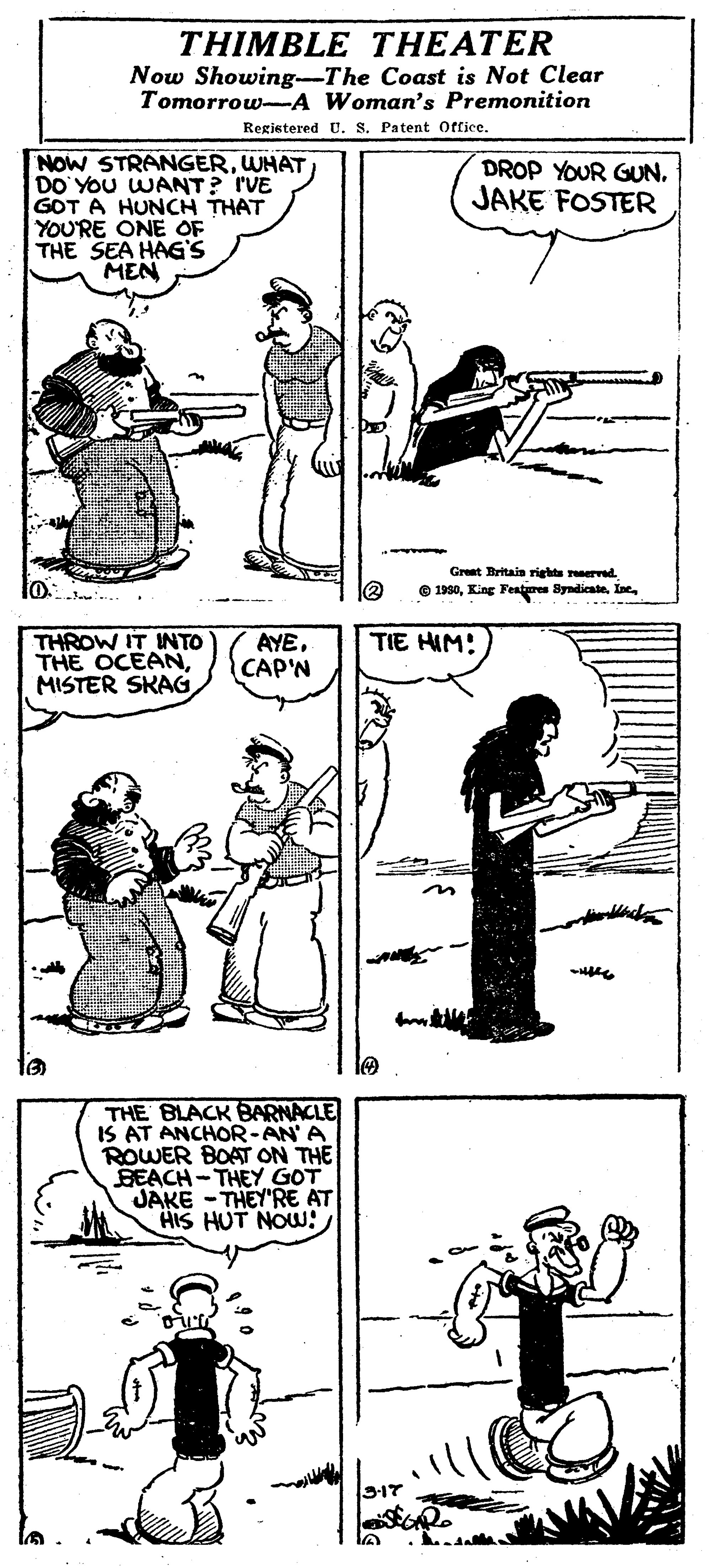 Thimble Theater Comic Strip 1930-03-17 | Comics Kingdom