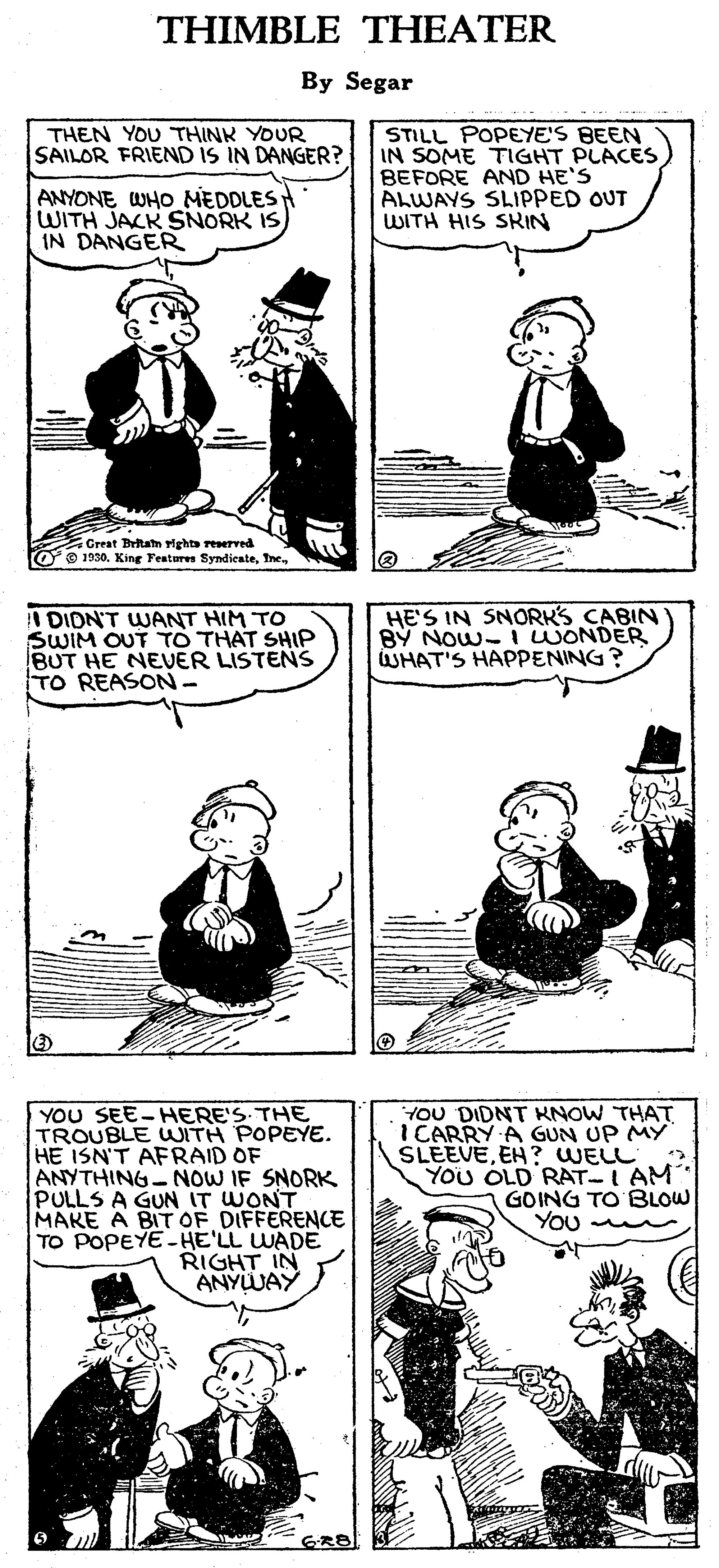 Thimble Theater Comic Strip 1930-06-28 | Comics Kingdom