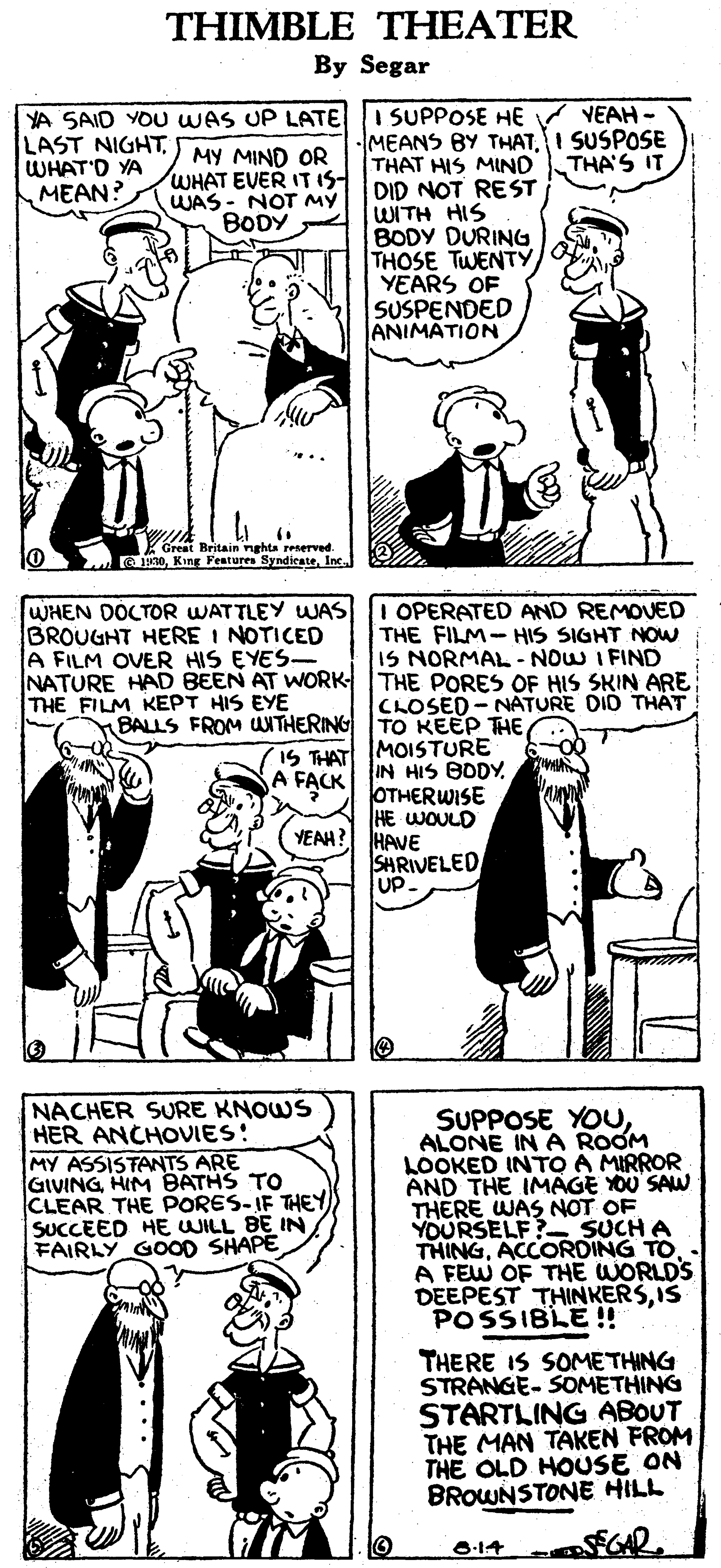 Thimble Theater Comic Strip 1930-08-14 | Comics Kingdom