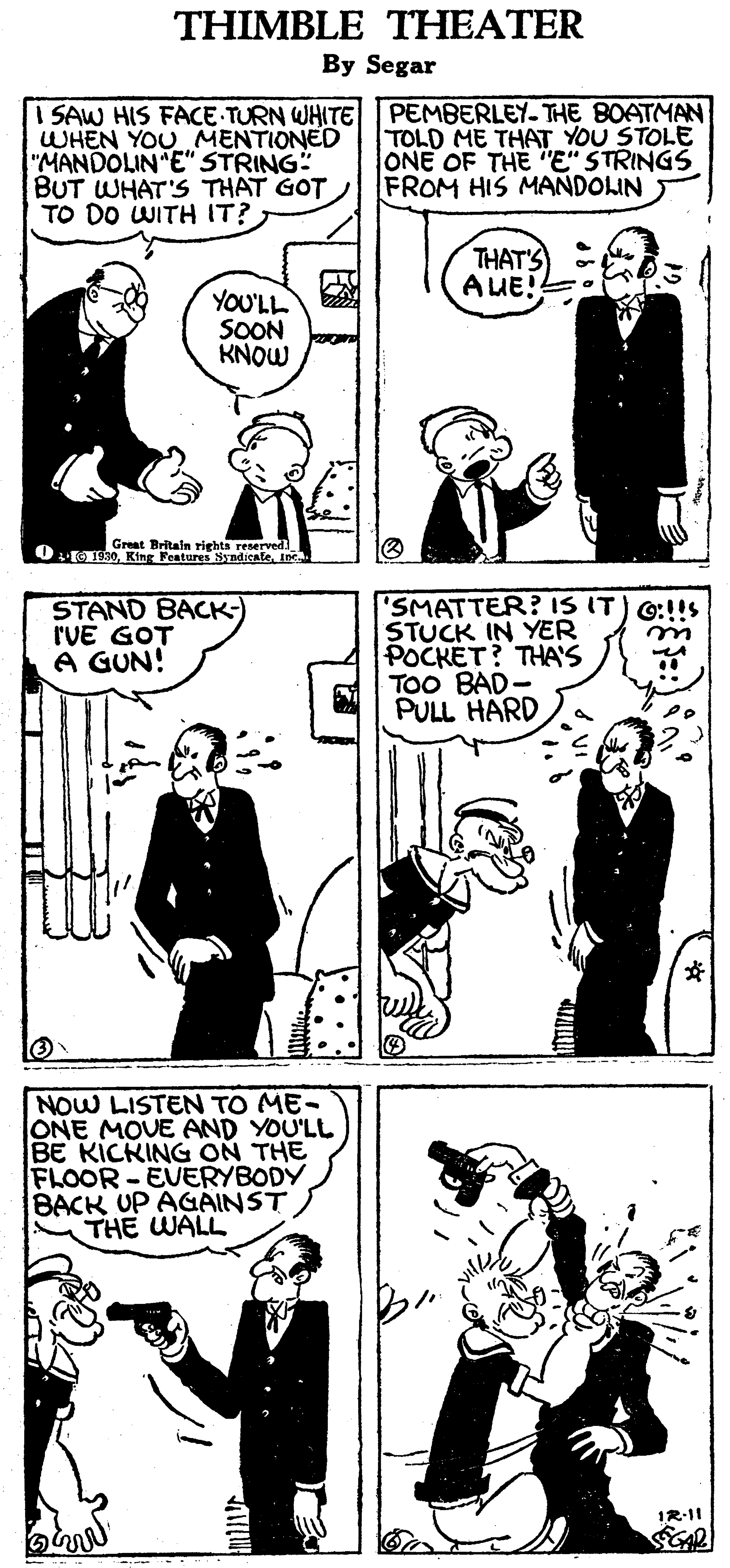 Thimble Theater Comic Strip 1930-12-11 | Comics Kingdom