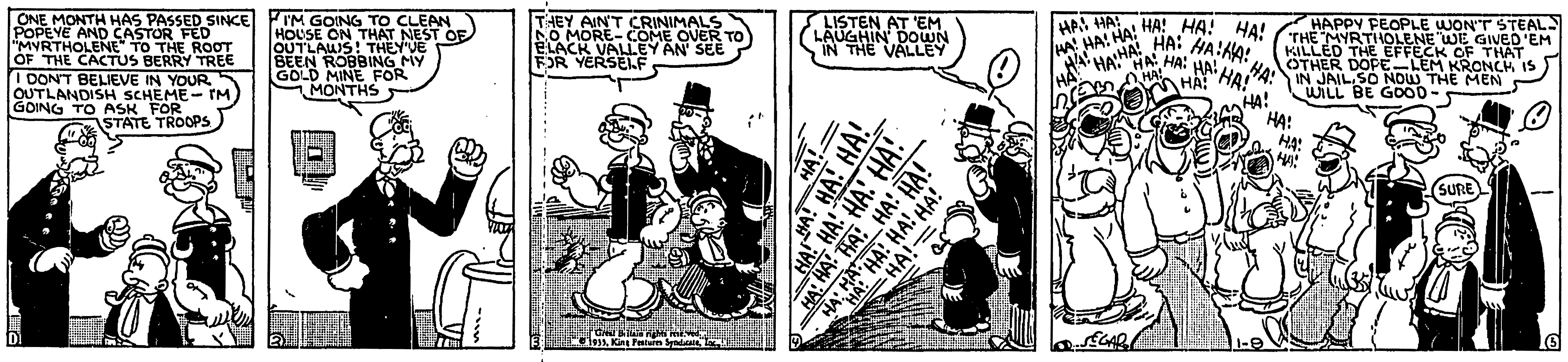 Popeye Comic Strip 1935-01-09 | Comics Kingdom