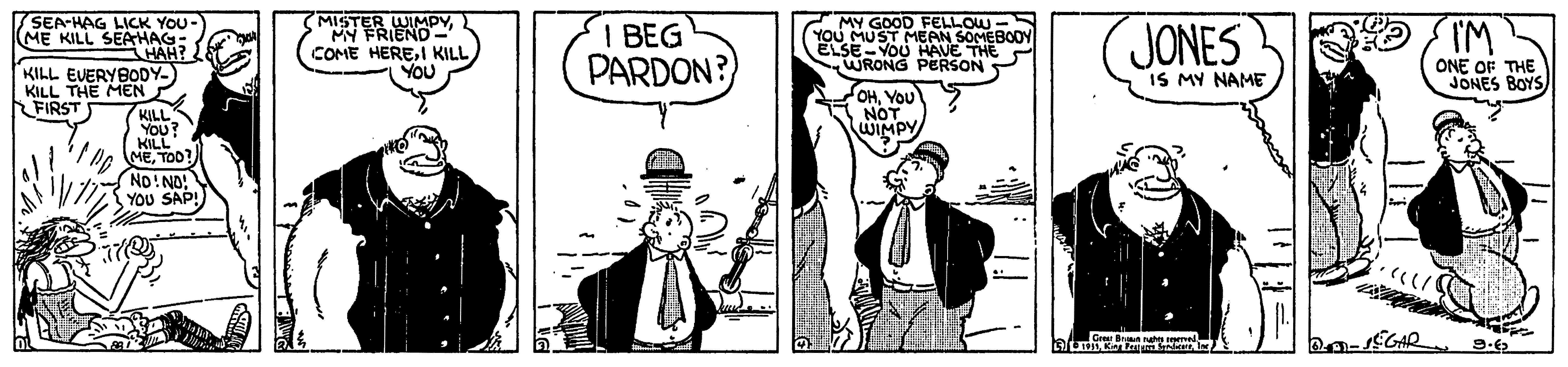 Popeye Comic Strip 1935-03-06 | Comics Kingdom