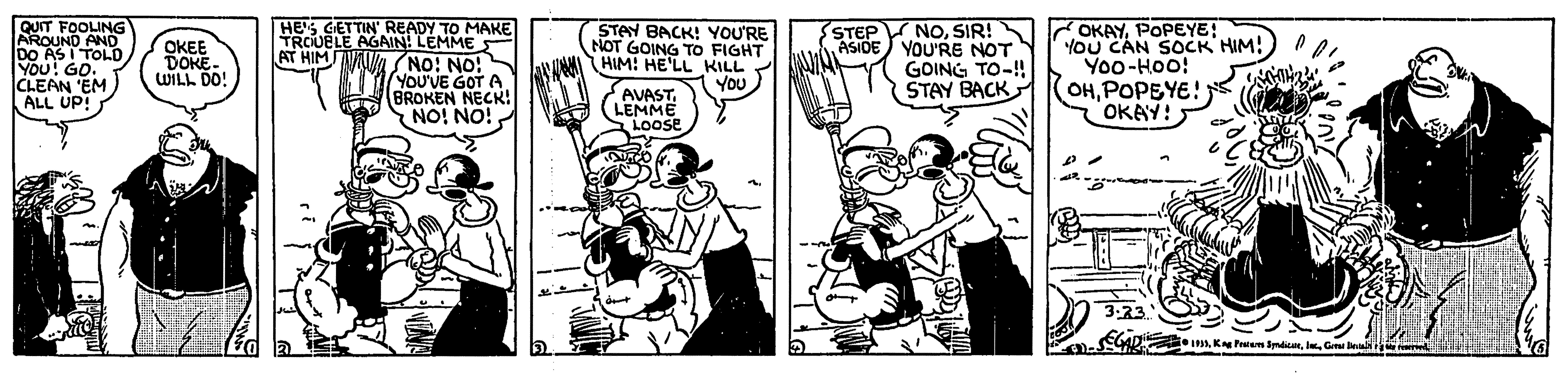 Popeye Comic Strip 1935-03-23 | Comics Kingdom