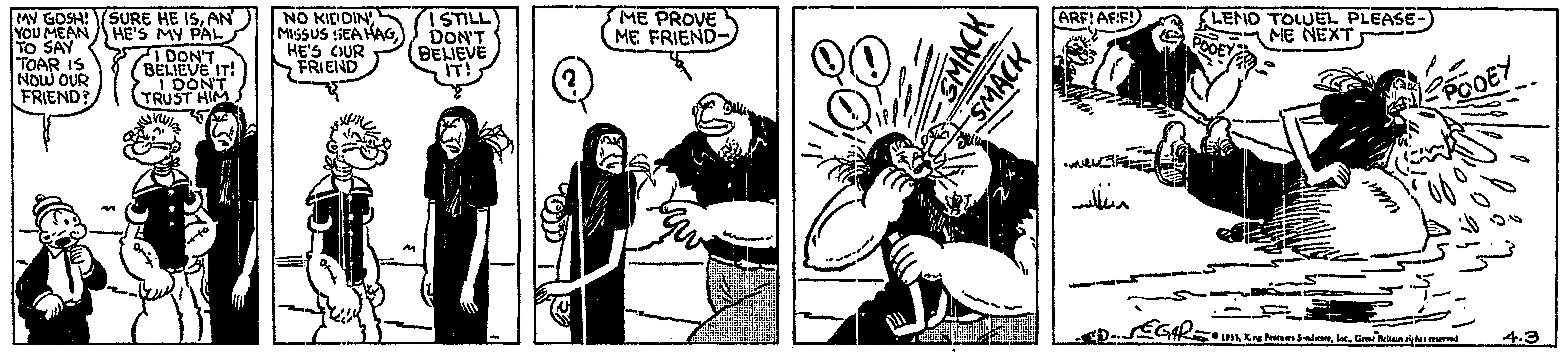 Popeye Comic Strip 1935-04-03 | Comics Kingdom