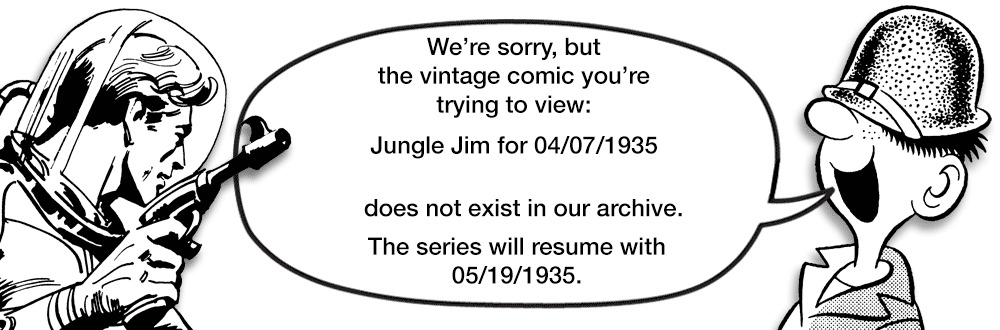 Jungle Jim Sundays Comic Strip 1935-04-07 | Comics Kingdom