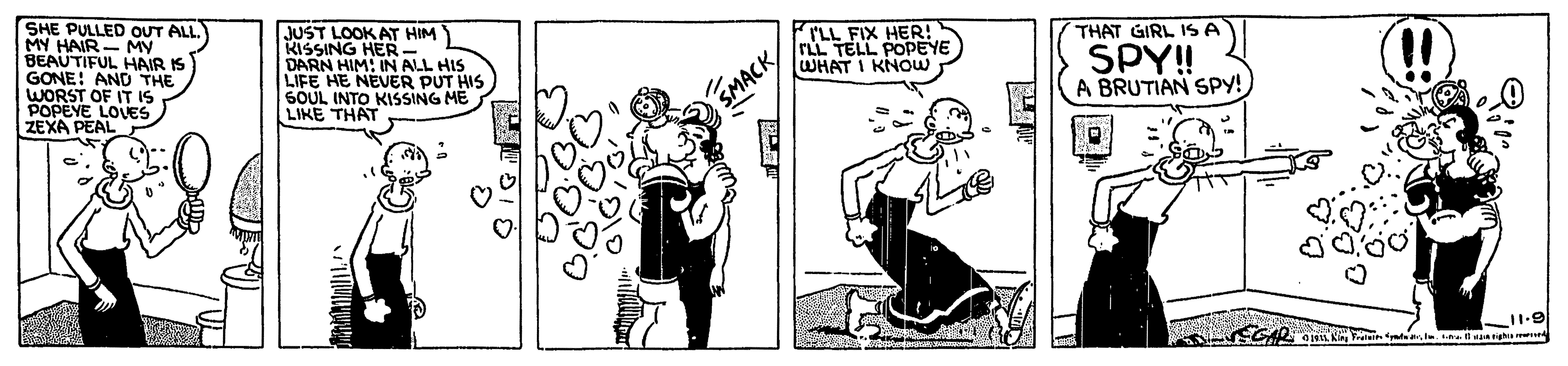 Popeye Comic Strip 1935-11-09 | Comics Kingdom