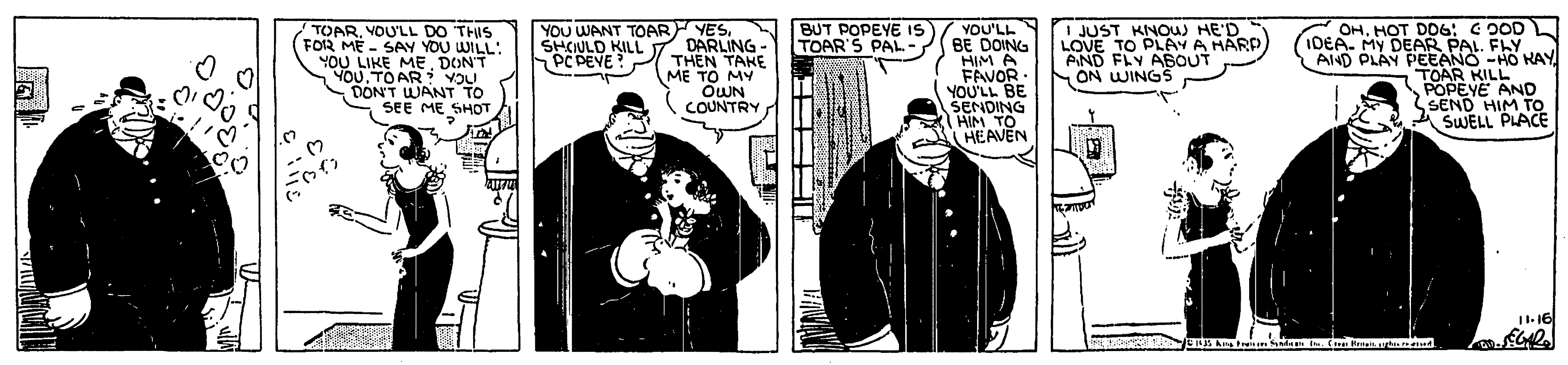 Popeye Comic Strip 1935-11-16 | Comics Kingdom