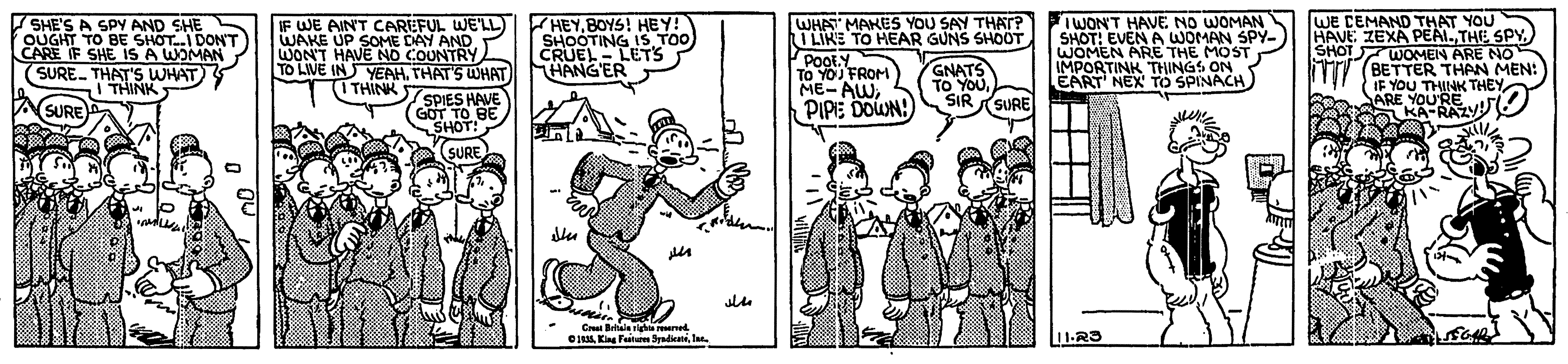 Popeye Comic Strip 1935-11-23 | Comics Kingdom