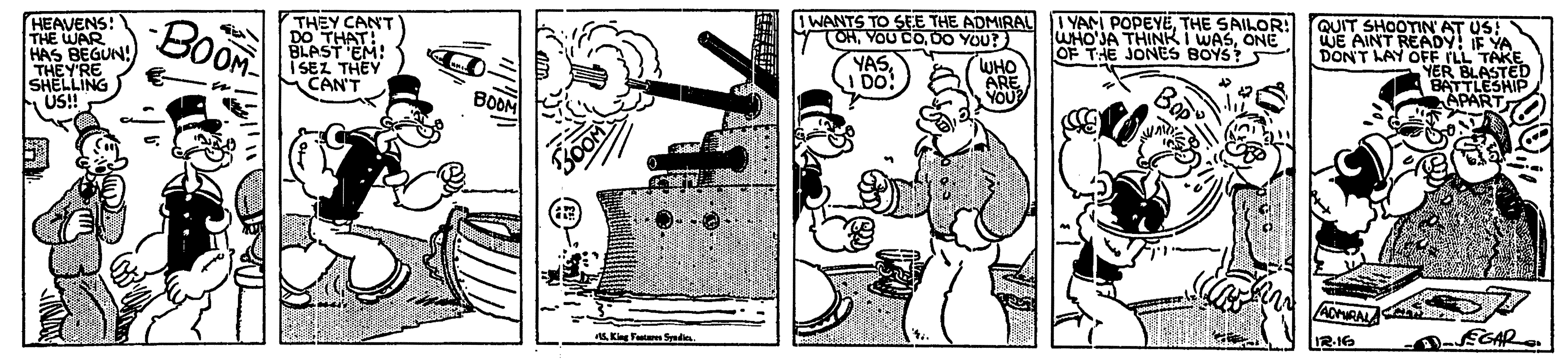 Popeye Comic Strip 1935-12-16 | Comics Kingdom