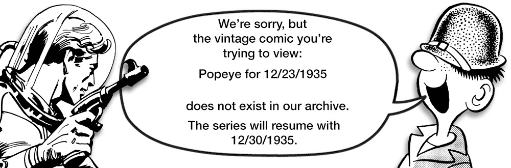 Popeye Comic Strip 1935-12-23 | Comics Kingdom