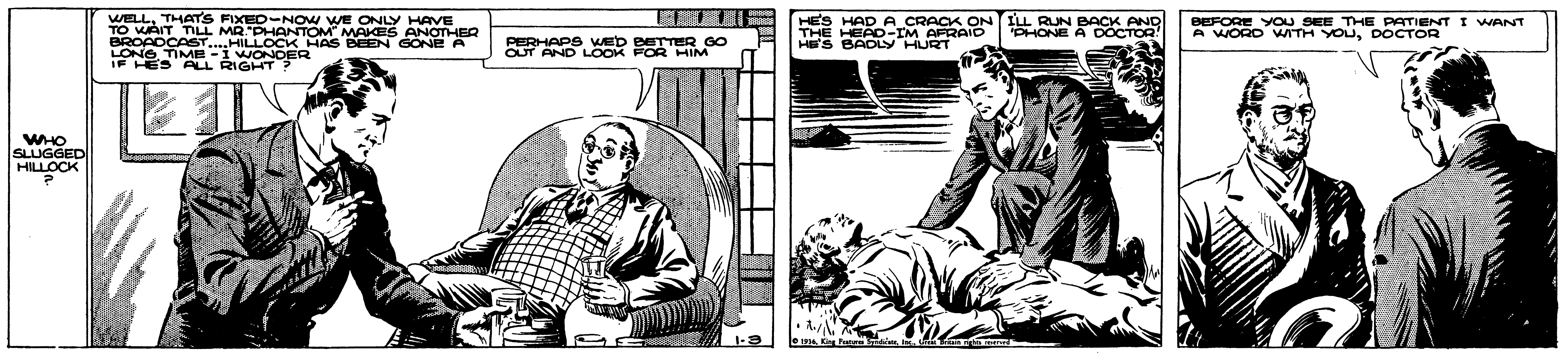 Secret Agent X-9 Comic Strip 1936-01-03 | Comics Kingdom