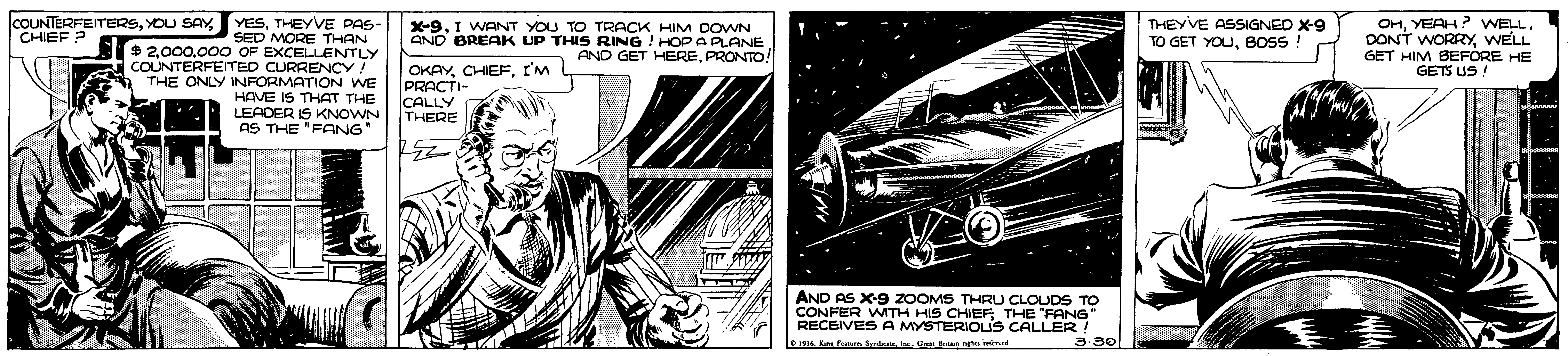 Secret Agent X-9 Comic Strip 1936-03-30 | Comics Kingdom