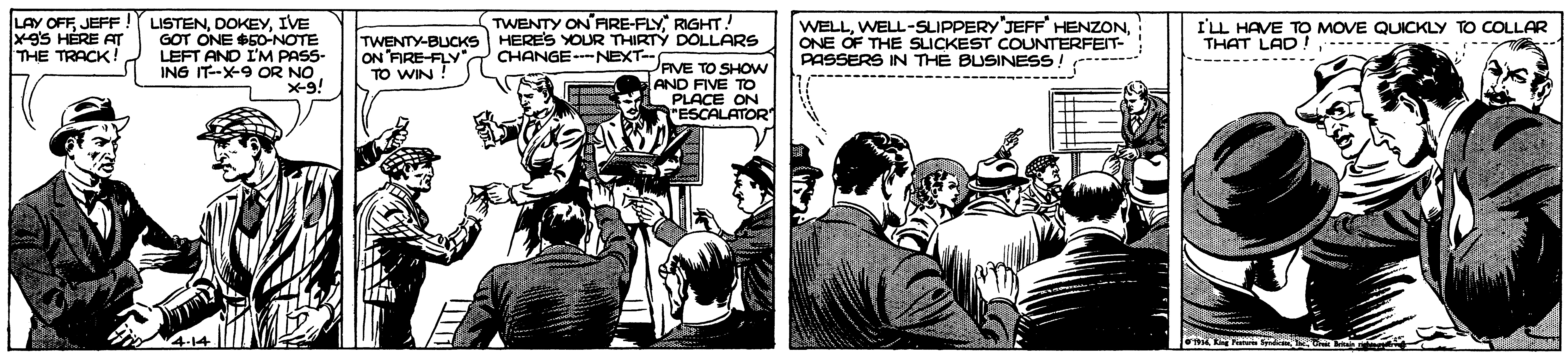 Secret Agent X-9 Comic Strip 1936-04-14 | Comics Kingdom