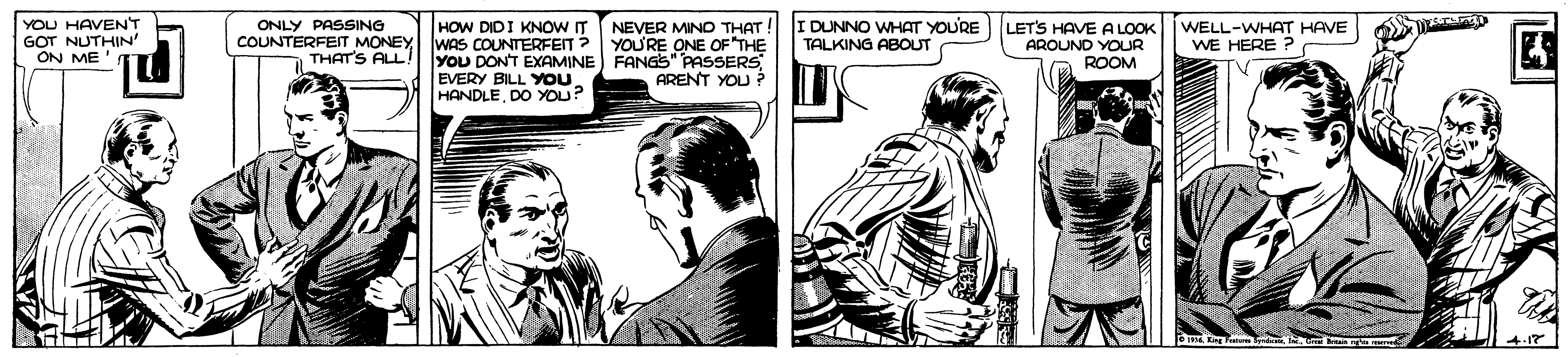 Secret Agent X-9 Comic Strip 1936-04-17 | Comics Kingdom