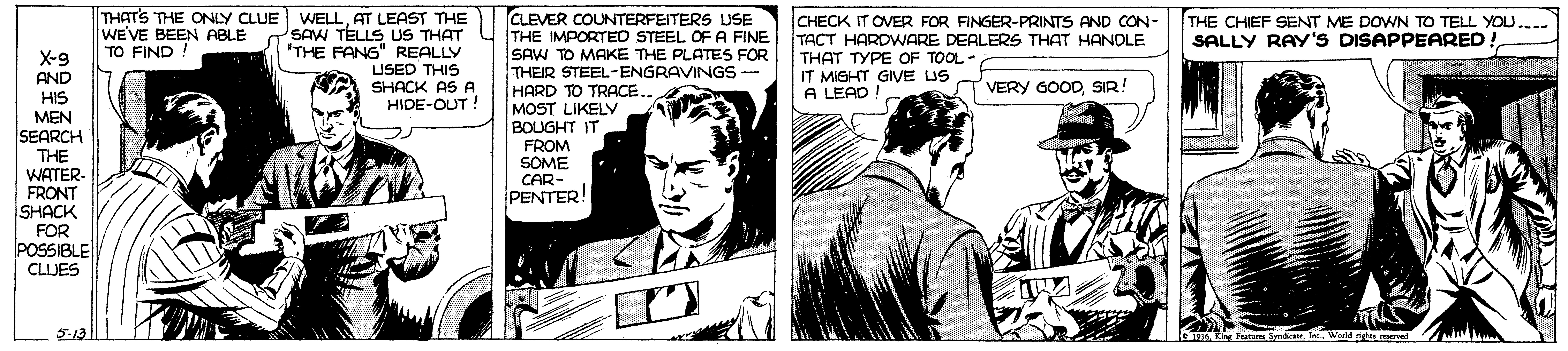 Secret Agent X-9 Comic Strip 1936-05-13 | Comics Kingdom