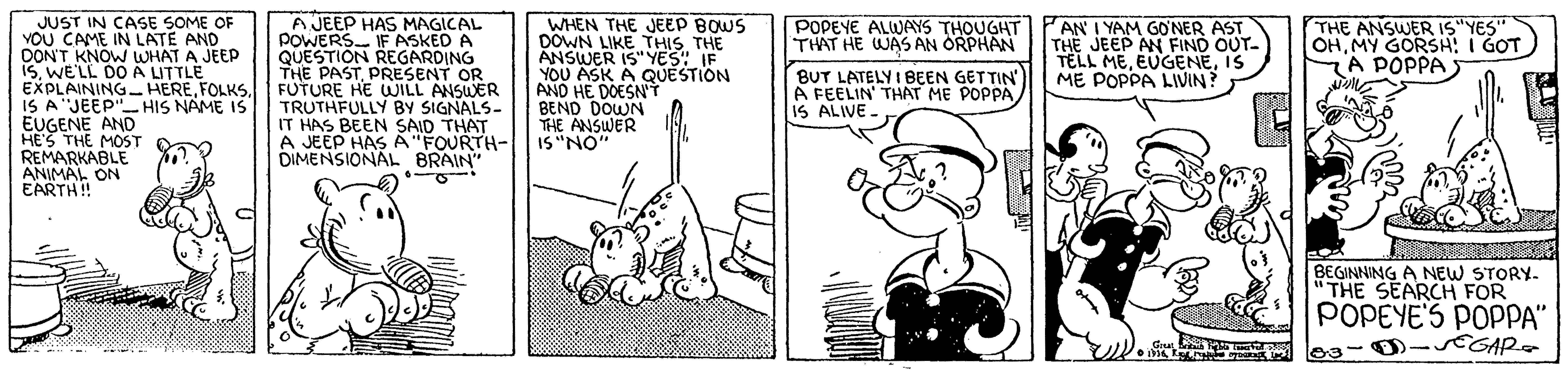 Popeye Comic Strip 1936-08-03 | Comics Kingdom