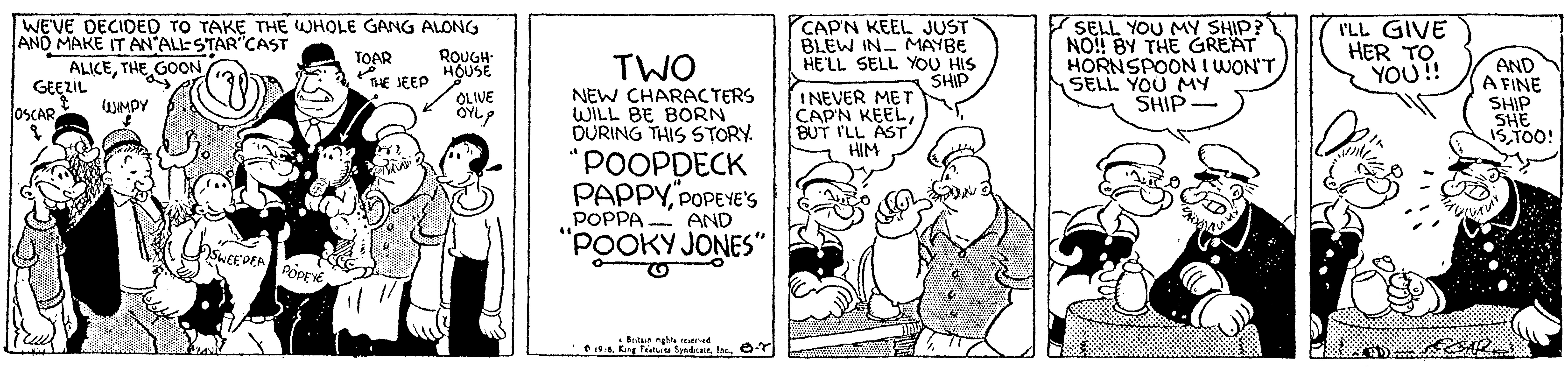 Popeye Comic Strip 1936-08-07 | Comics Kingdom