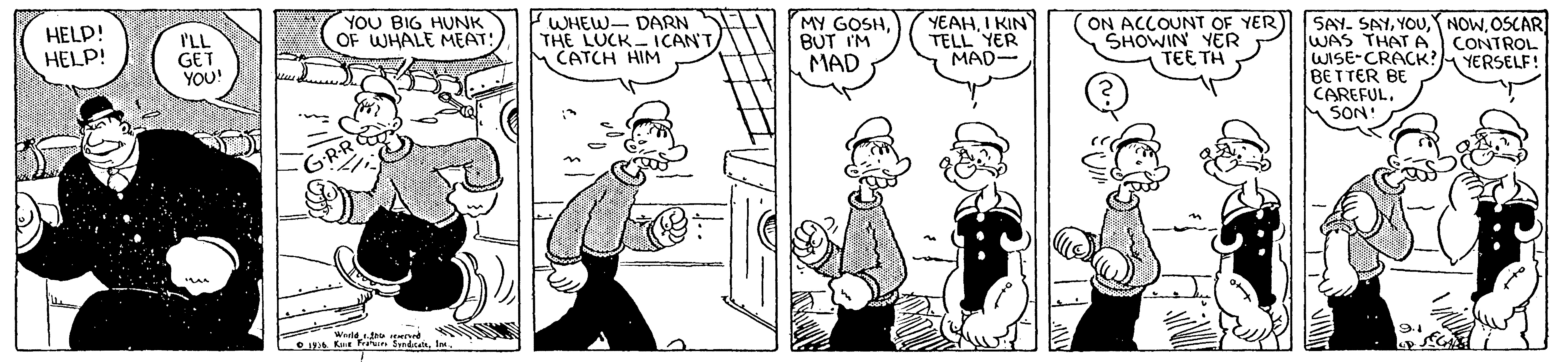 Popeye Comic Strip 1936-09-01 | Comics Kingdom