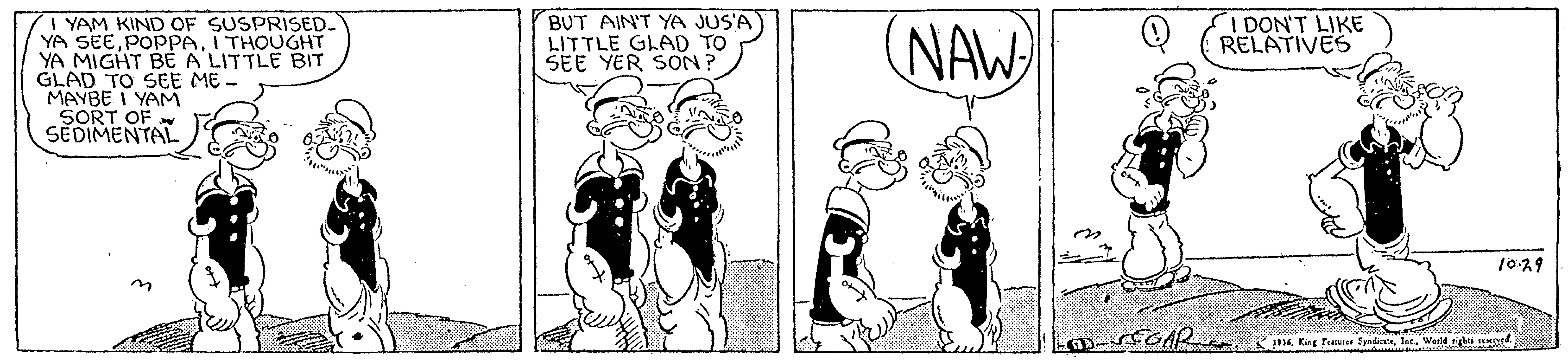 Popeye Comic Strip 1936-10-29 | Comics Kingdom