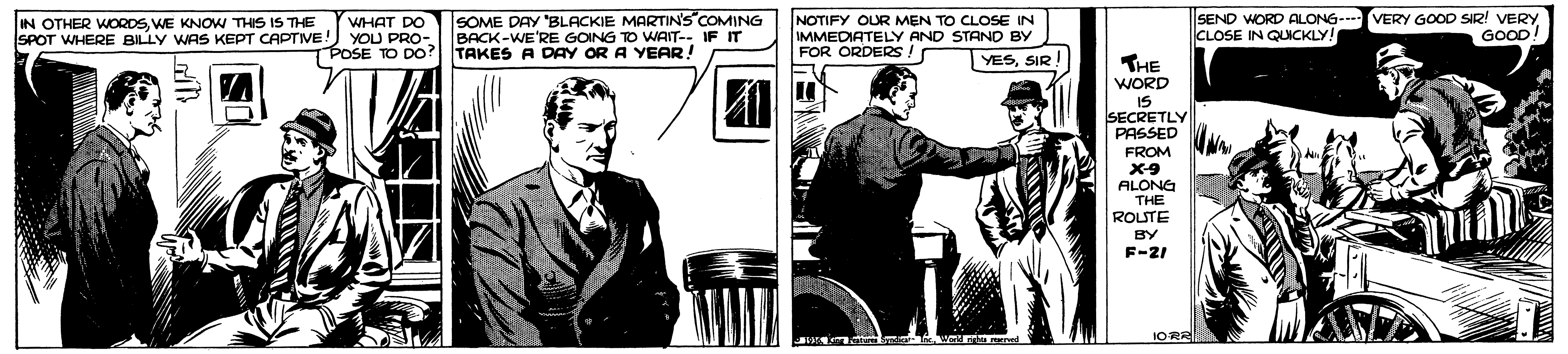 Secret Agent X-9 Comic Strip 1936-10-22 | Comics Kingdom