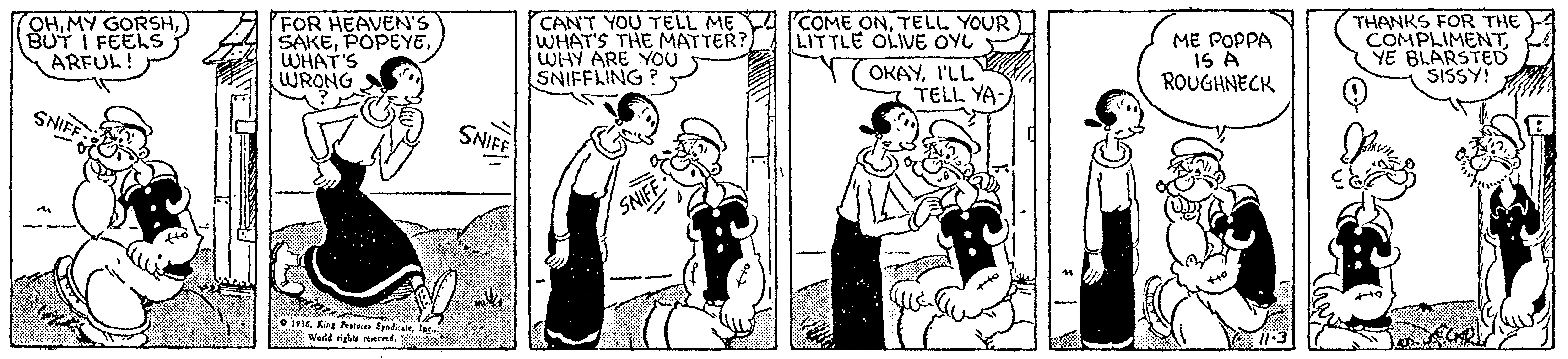 Popeye Comic Strip 1936-11-03 | Comics Kingdom