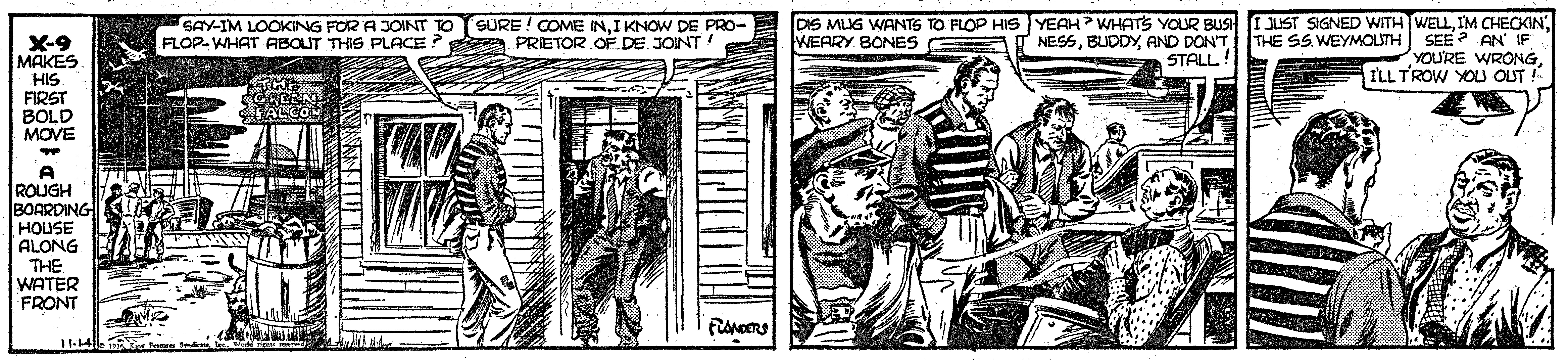Secret Agent X-9 Comic Strip 1936-11-14 | Comics Kingdom