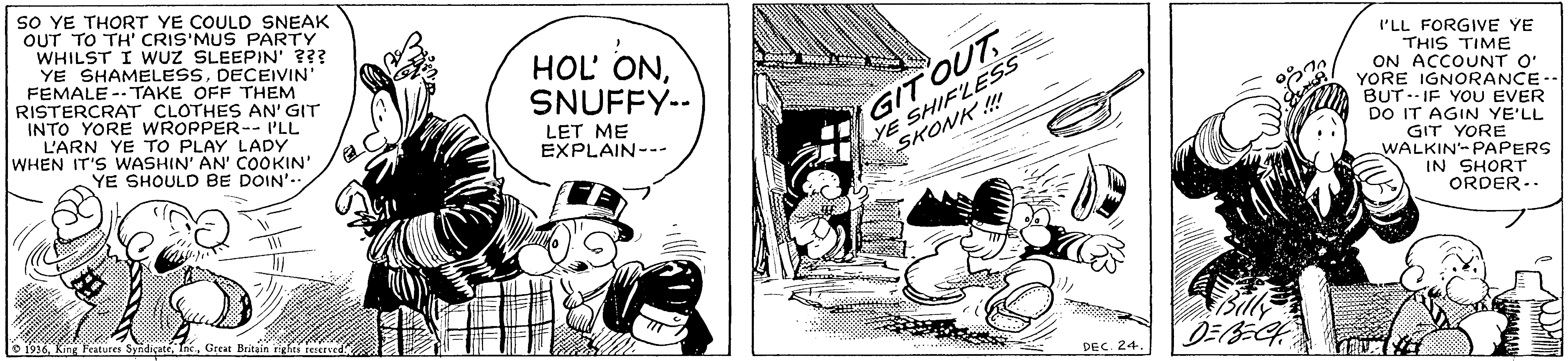 Barney Google And Snuffy Smith Comic Strip 1936-12-24 | Comics Kingdom