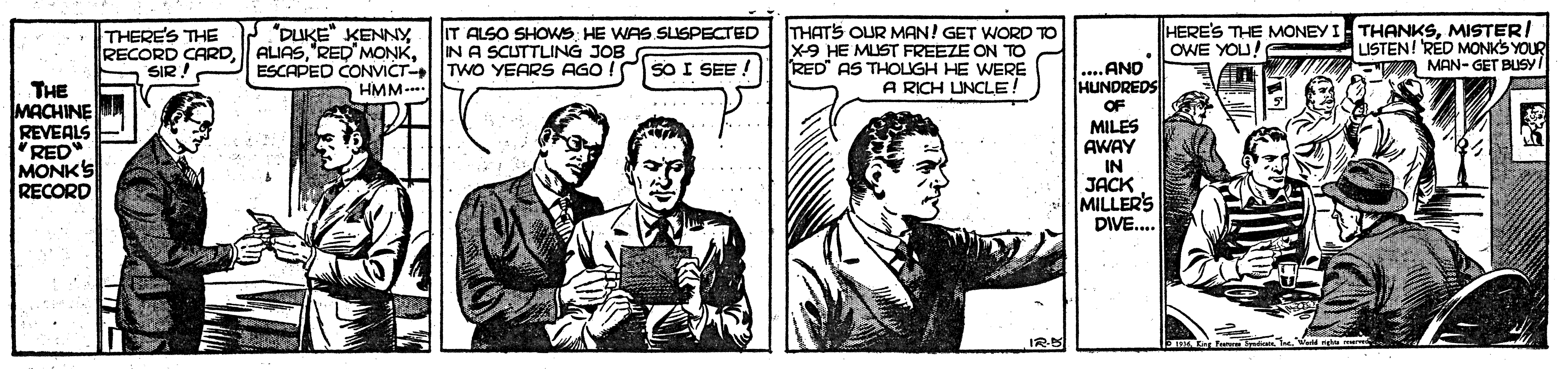 Secret Agent X-9 Comic Strip 1936-12-05 | Comics Kingdom