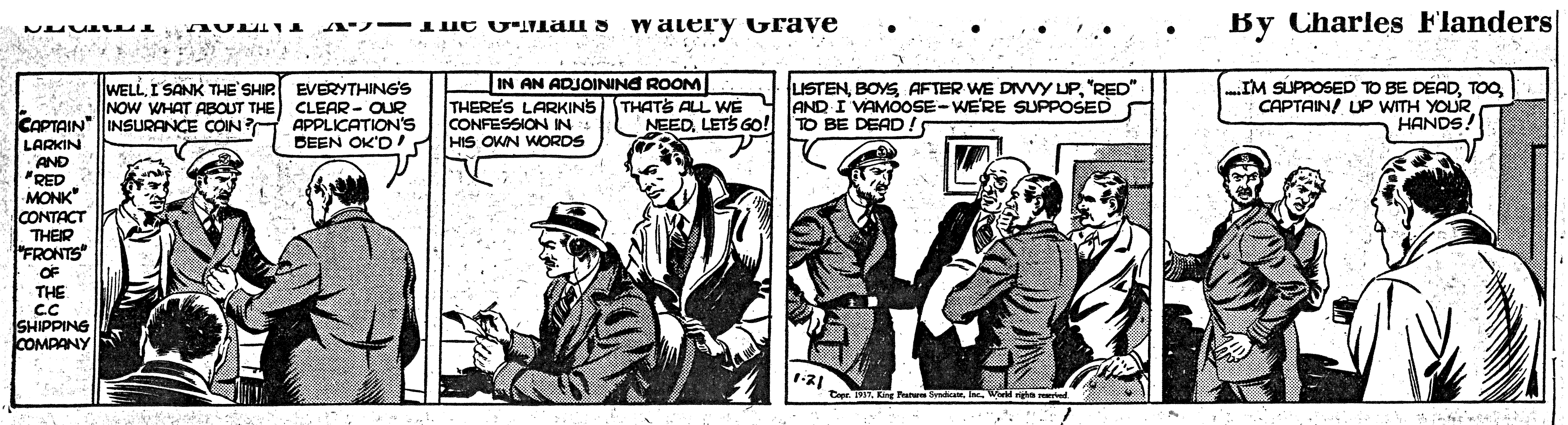 Secret Agent X-9 Comic Strip 1937-01-21 | Comics Kingdom